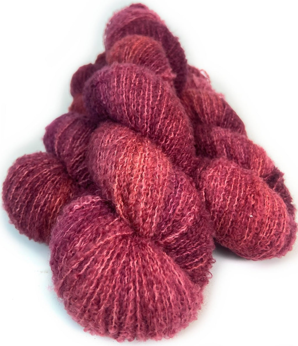 hand-dyed boucle yarn PETITE BOUCLEE CHARDON – Biscotte Yarns