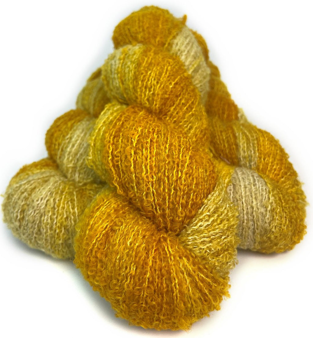 hand-dyed boucle yarn PETITE BOUCLEE KLIMT – Biscotte Yarns