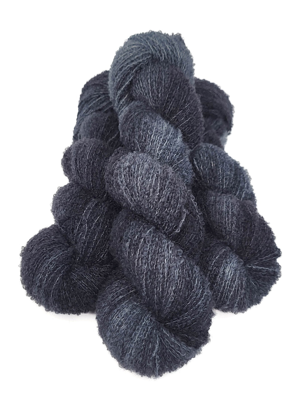 hand-dyed boucle yarn PETITE BOUCLEE ARDOISE – Biscotte Yarns