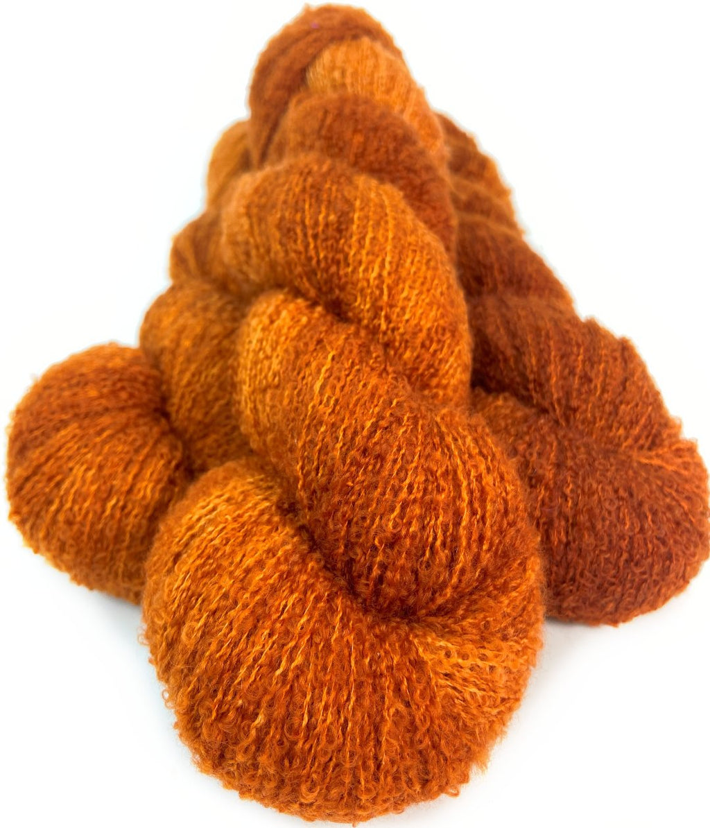 hand-dyed boucle yarn PETITE BOUCLEE GAUGUIN – Biscotte Yarns