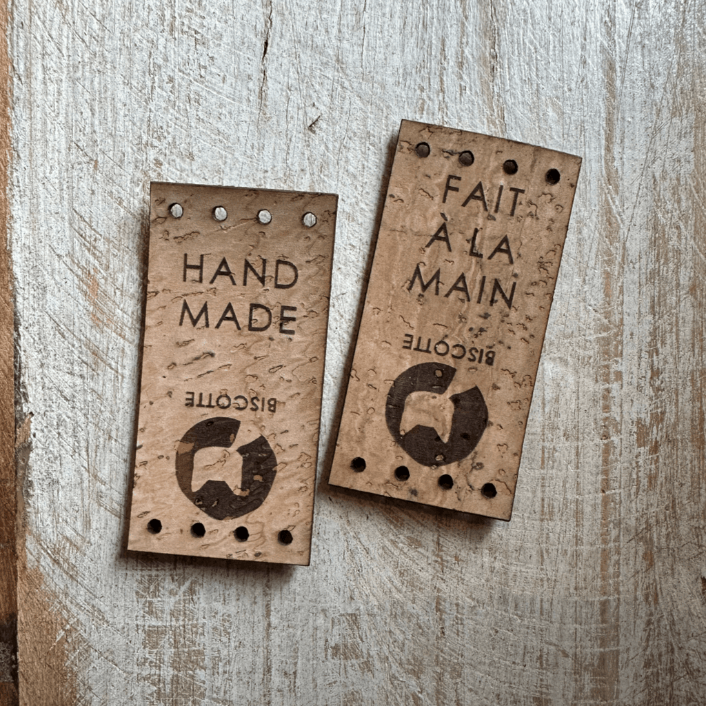 Sew-on Cork labels - Biscotte – Biscotte Yarns