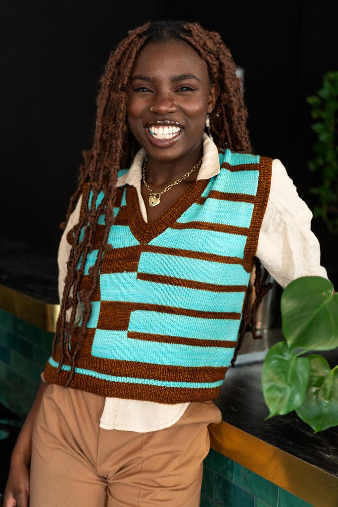 Lydia vest pattern – Biscotte Yarns